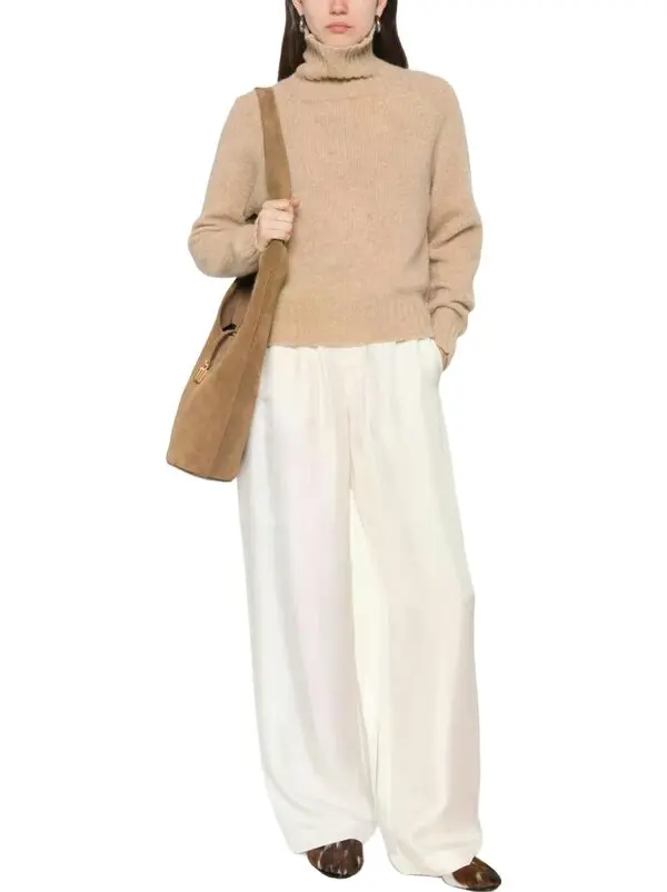 JUCCA Virgin Wool Roll Neck Sweater - Neutrals
