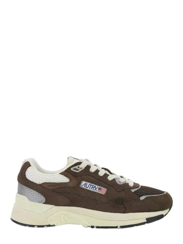 AUTRY Hyperway Suede-panelled Sneakers - Brown