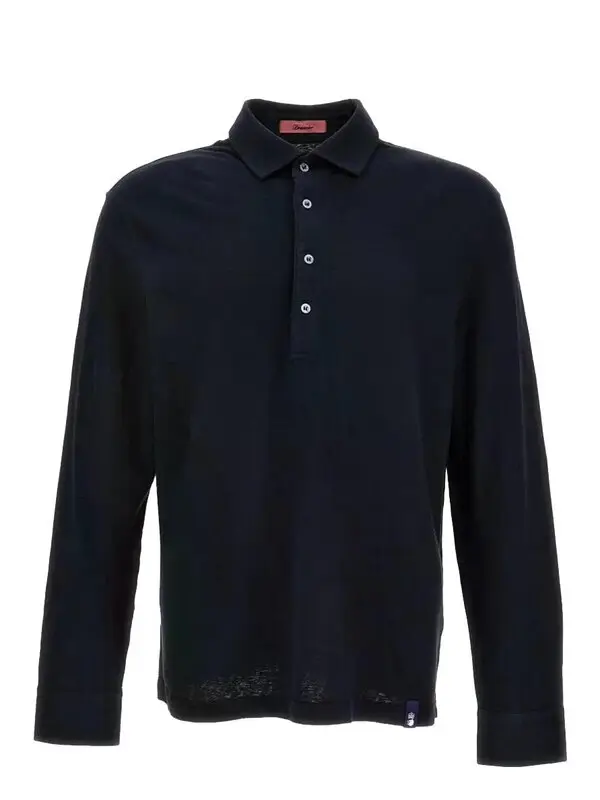 DRUMOHR Long-sleeve Polo Shirt - Blue