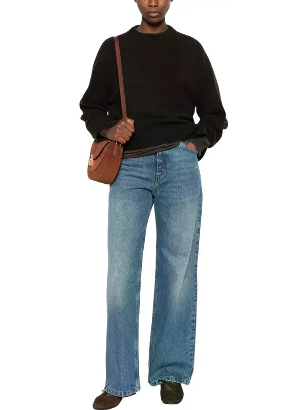 Soeur Will Raglan-sleeve Ribbed-trim Sweater - Brown