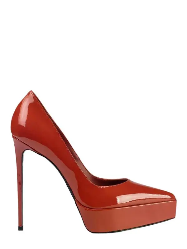 LE SILLA Patent Finish Pointed Toe Pumps - Red