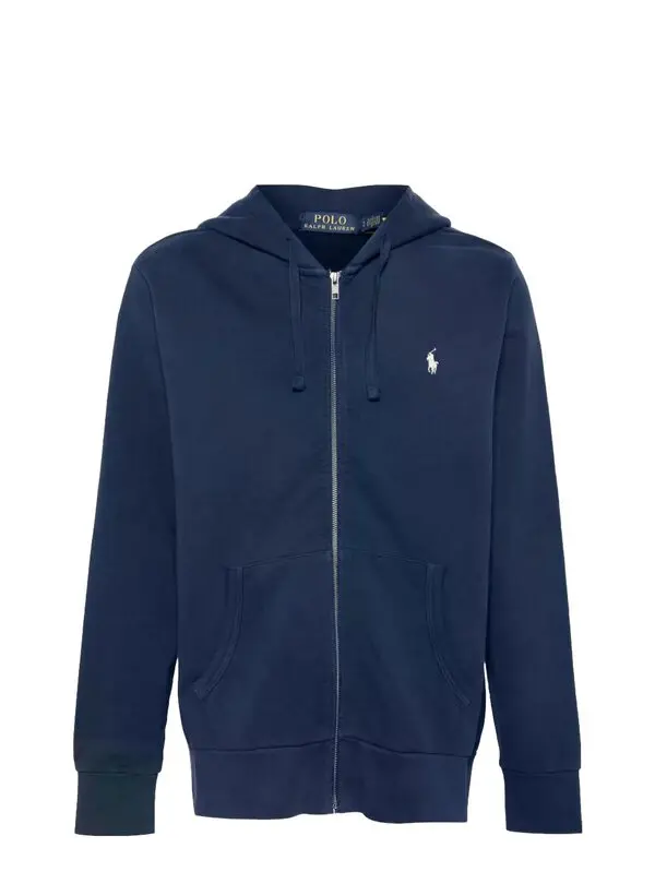 Polo Ralph Lauren Polo Pony Embroidered Full Zip Hoodie - Blue