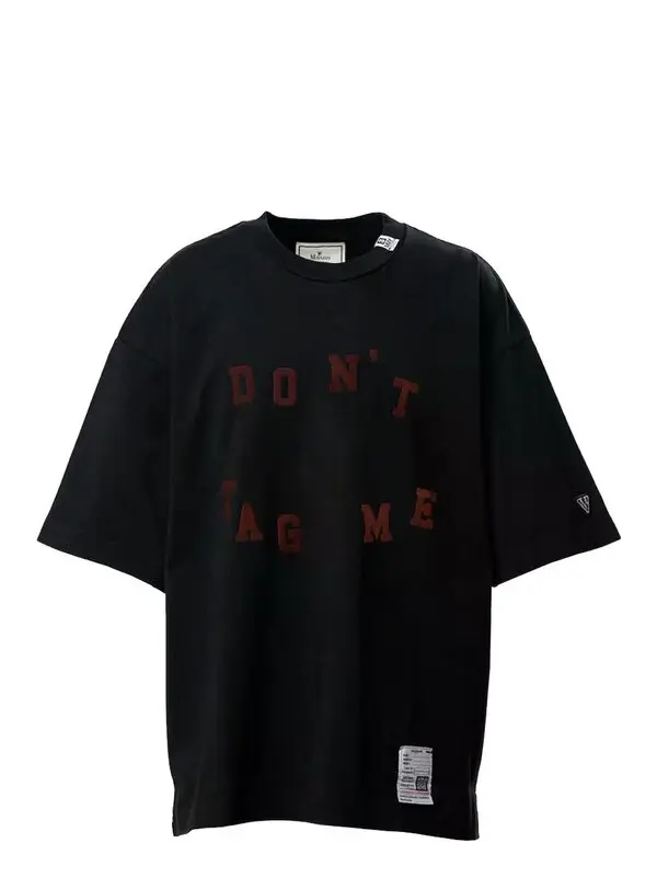 Mihara Yasuhiro Don't Tag Me. Flocky-print T-shirt - Black
