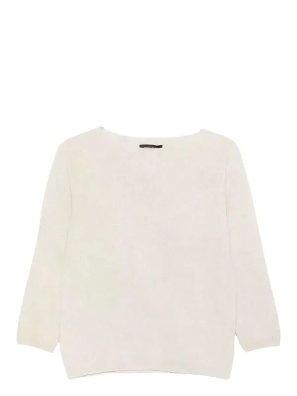 Fabiana Filippi Fine-knit Three-quarter Sleeve Sweater - Neutrals