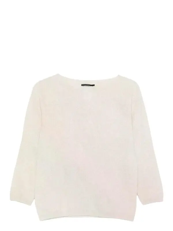Fabiana Filippi Fine-knit Three-quarter Sleeve Sweater - Neutrals