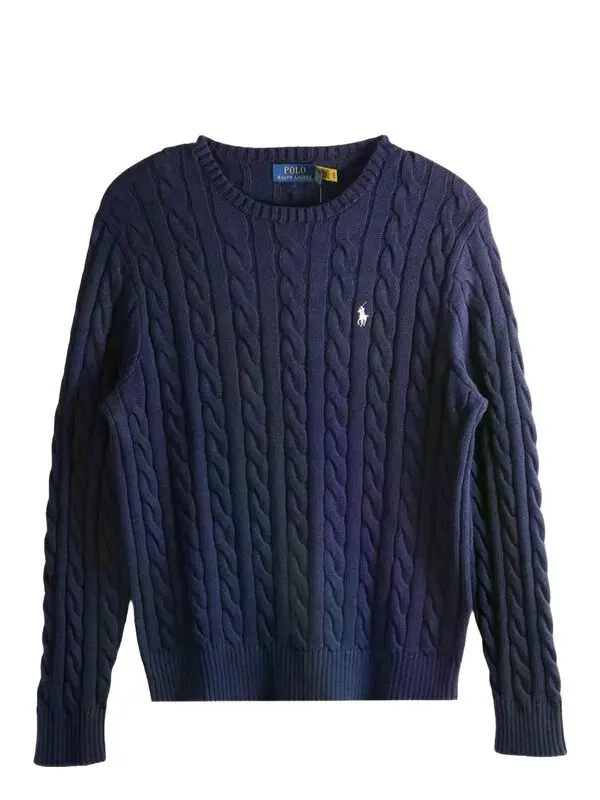 Polo Ralph Lauren Cable Knit Crewneck Sweater - Blue