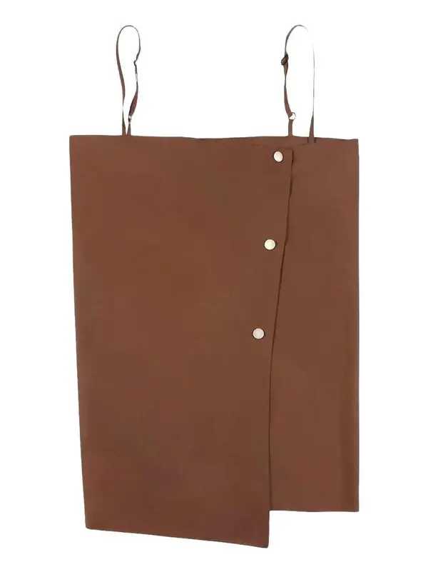 THELATEST Asymmetric Poplin Trousers - Brown
