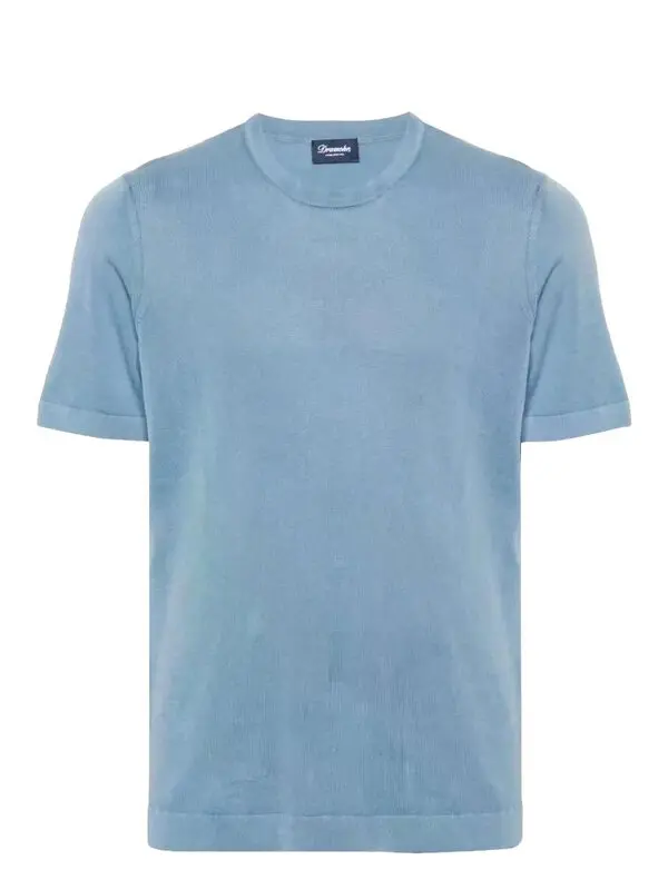 DRUMOHR Crew-neck Short-sleeve T-shirt - Blue