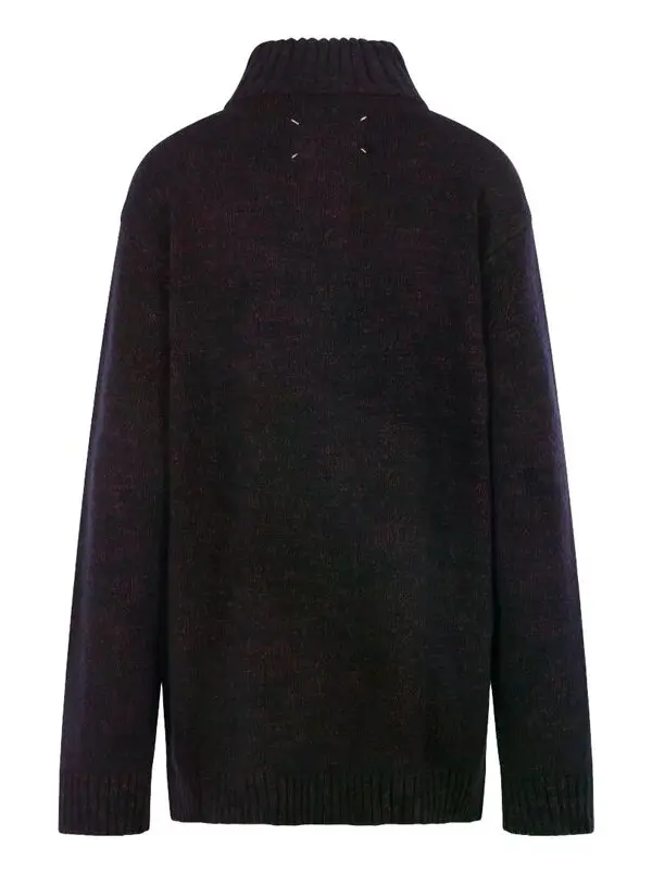 MAISON MARGIELA Half-zip Knitted Sweater - Red