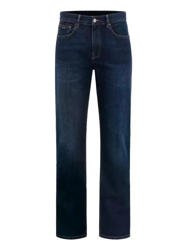 BOSS Faded Effect Straight-leg Jeans - Blue