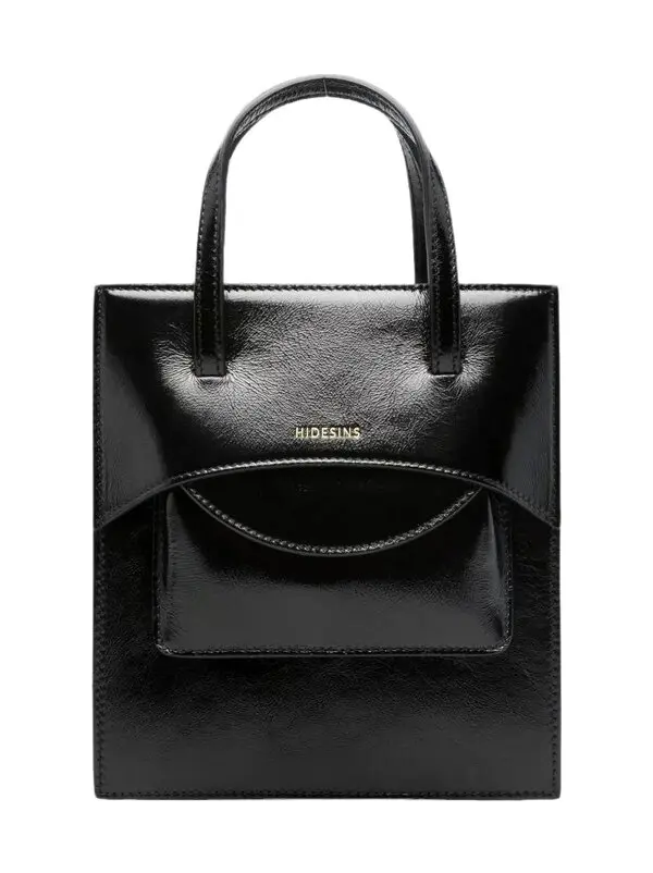 HIDESINS Croc-effect Tote Bag - Black