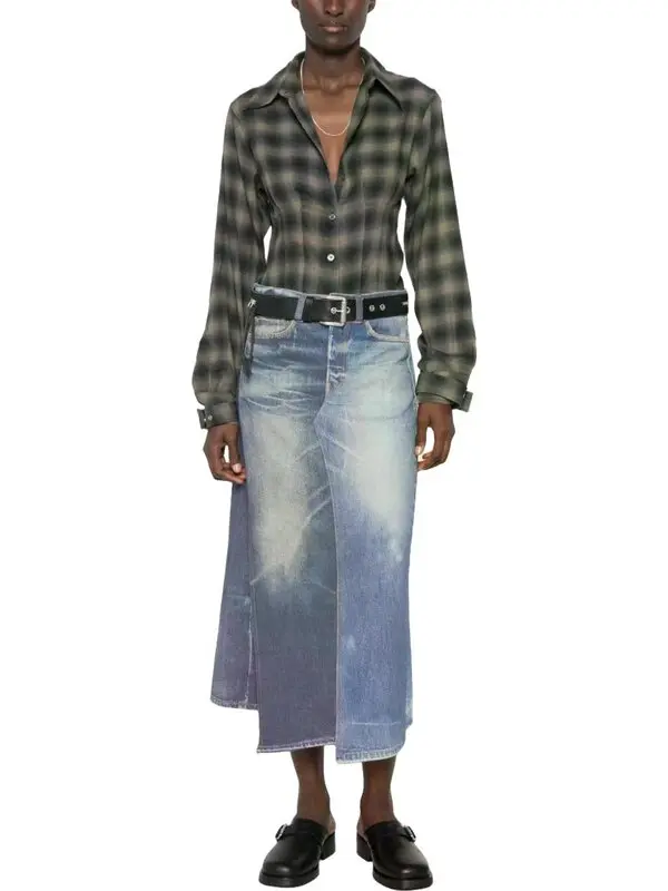 Our Legacy Envelop Check-print Shirt - Blue