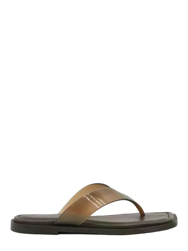 Rag & Bone Transparent Strap Square-toe Flip-flops - Brown