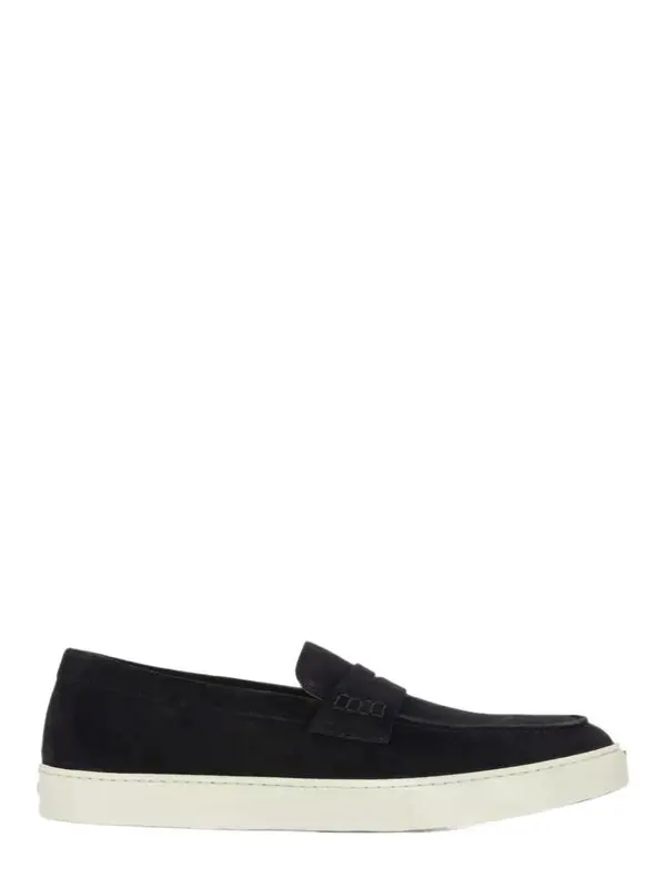 DOUCAL'S Suede Slip-on Loafers - Blue