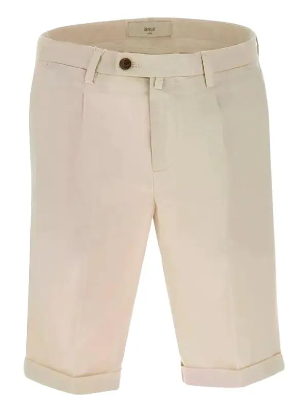 BRIGLIA 1949 Turn-up Hem Shorts - Neutrals