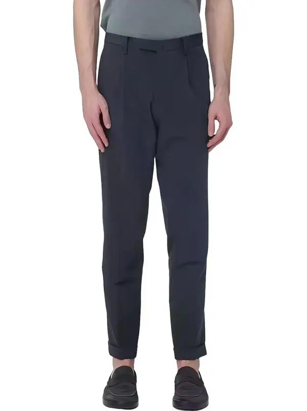 BRIGLIA 1949 Tailored Cotton Trousers - Blue