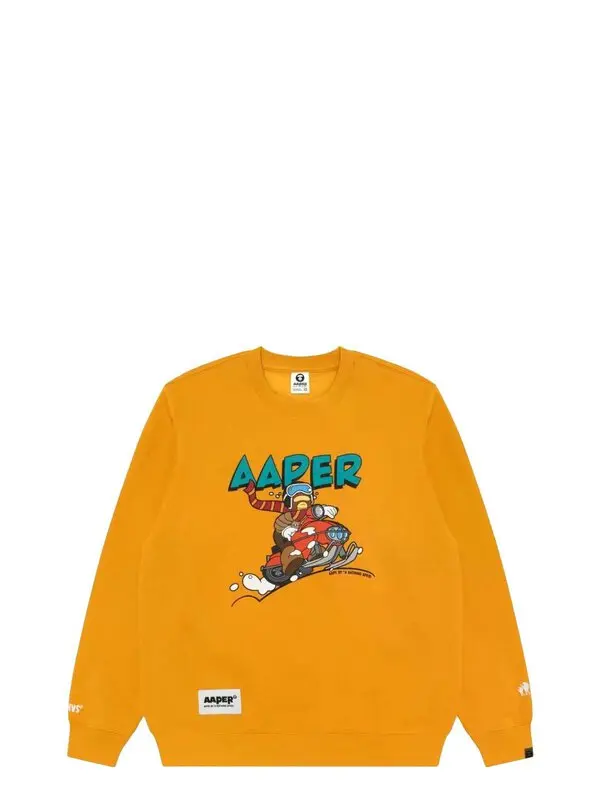 AAPE BY *A BATHING APE Aaper Graphic-print Sweatshirt - Yellow