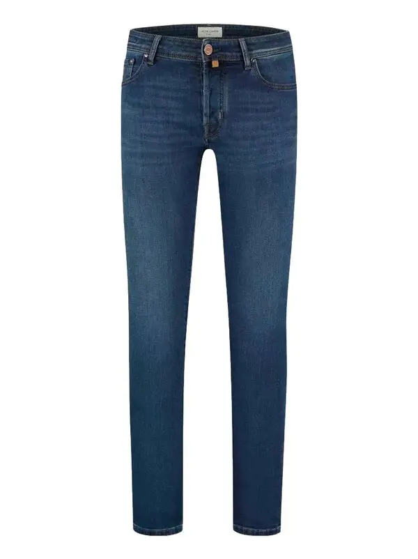 Jacob Cohen Faded Effect Whiskered Jeans - Blue
