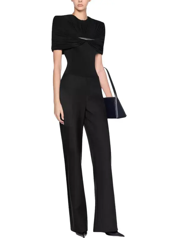 CHATS BY C.DAM Low-rise Flared Trousers - Black