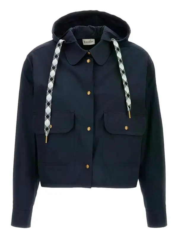 Moncler Logo-patch Hooded Jacket - Blue