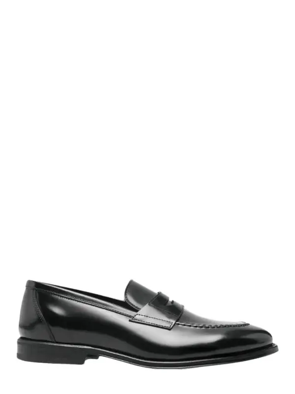 HENDERSON BARACCO Polished Leather Loafers - Black