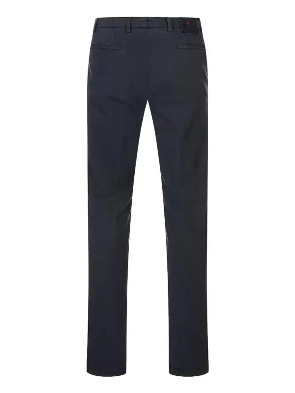 Kiton Logo-patch Button-fastening Trousers - Blue