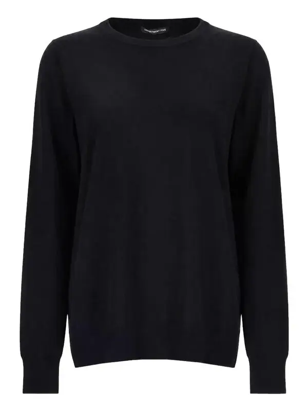 DEPARTMENT 5 Merino Wool Crew Neck Sweater - Blue
