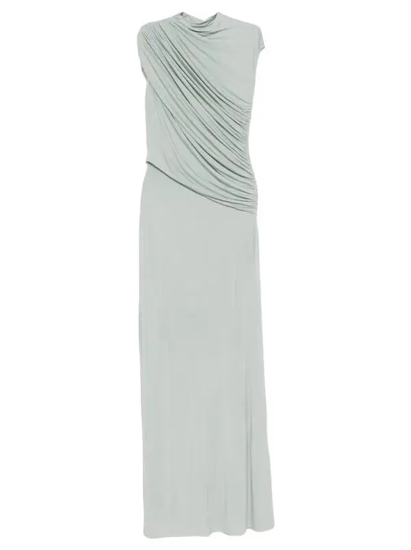 Tove Saffron Draped Maxi Dress - Blue