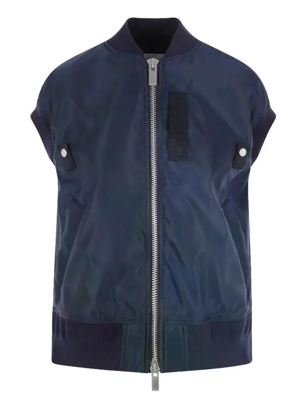 Sacai Sleeveless Zip-up Vest - Blue