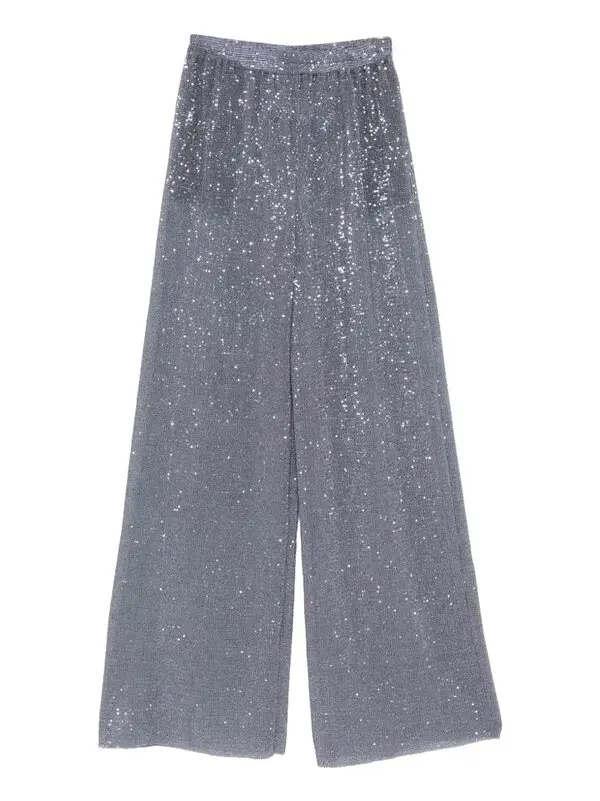L'IDEE La Musique Sequin-embellished Trousers - Grey