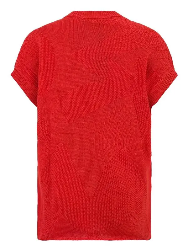MOORER V-neck Knitted Sweater - Red