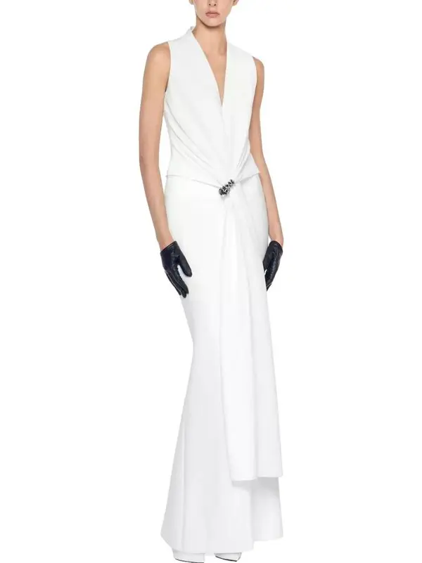 CHATS BY C.DAM Two-piece Set With Draped Detail - White