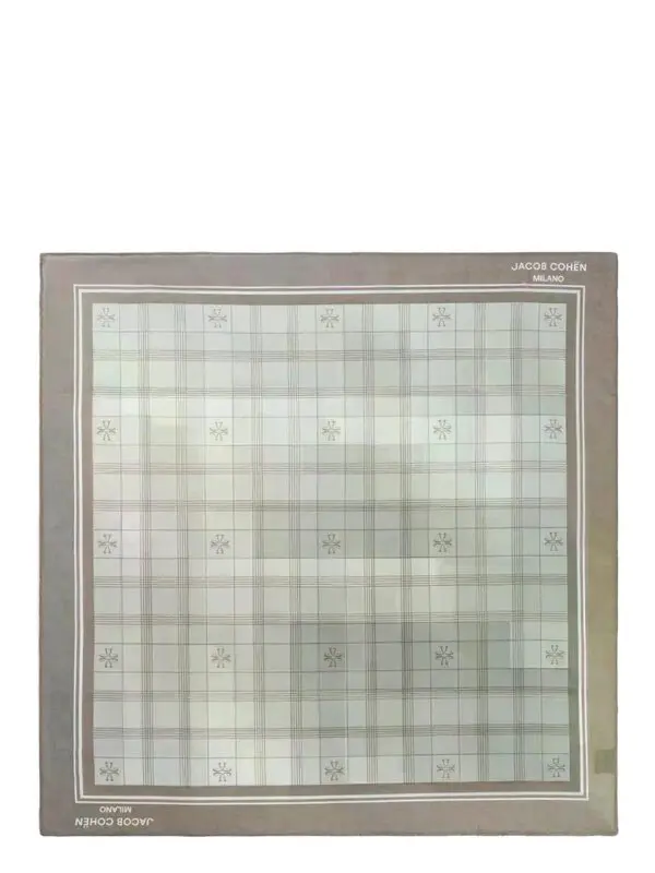 Jacob Cohen Plaid Patterned Handkerchief - Neutrals