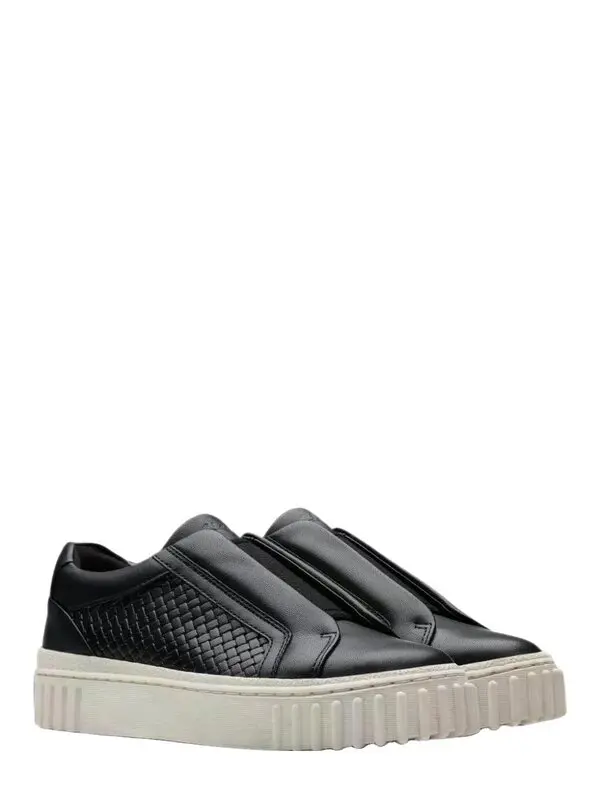 Clarks Mayhill Bay Woven Leather Sneakers - Black