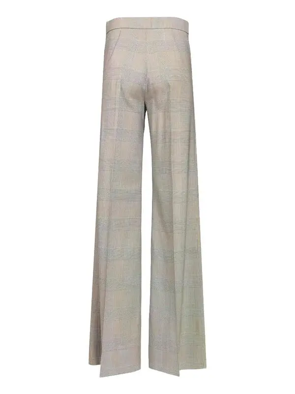 Max Mara Glen Check Wool Trousers - Neutrals