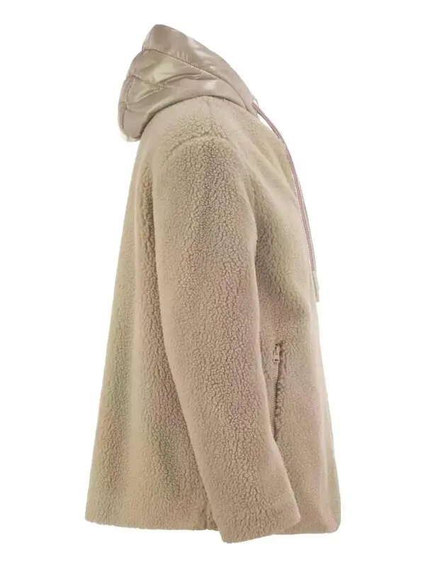 Herno Hooded Teddy-effect Jacket - Neutrals