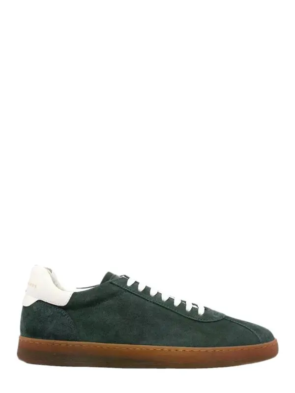 Officine Creative Suede Low-top Sneakers With Contrasting Heel - Green