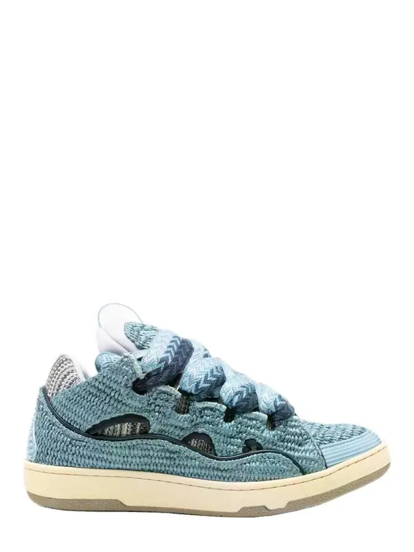 LANVIN Curb Lace-up Sneakers - Blue