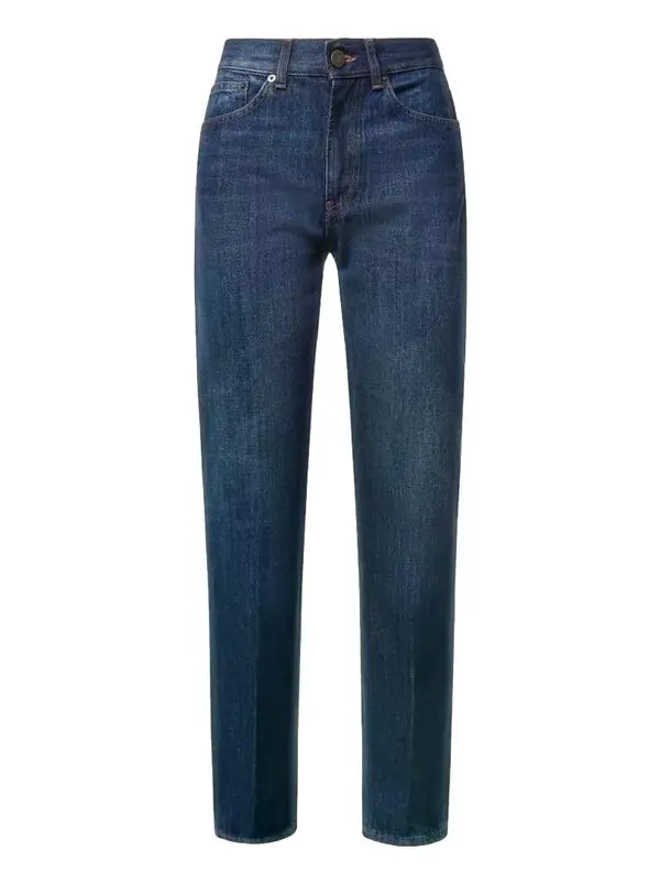 DONDUP Logo Patch Straight-leg Jeans - Blue