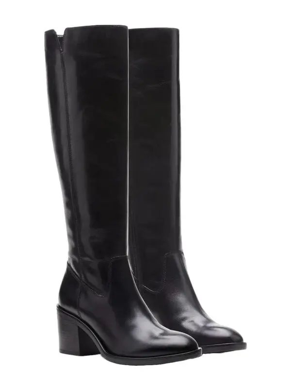 Clarks Valvestino Hi Leather Knee-high Boots - Black