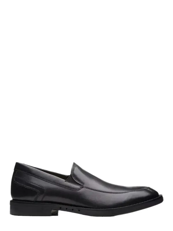 Clarks Un Hugh Step Leather Loafers - Black