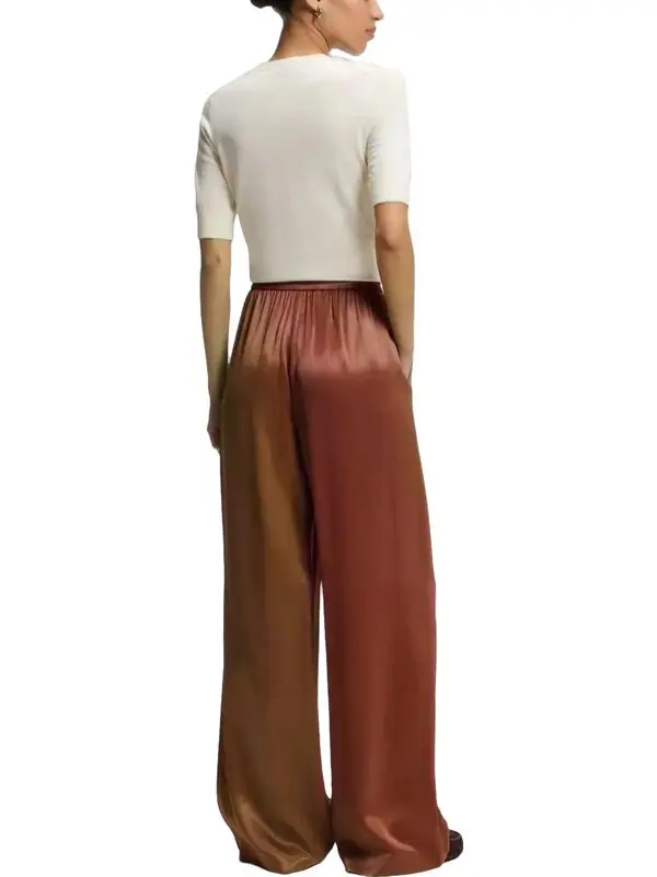 BOSS Satin Finish Drawstring Waist Trousers - Brown