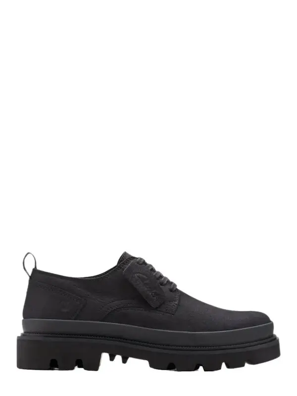 Clarks Badell Lace Round-toe Derby Shoes - Black