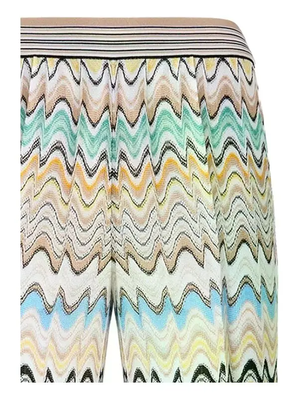 Missoni Chevron Knit Wide-leg Trousers - Neutrals