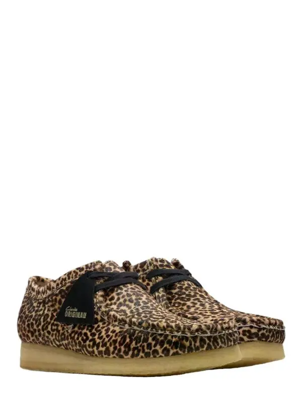Clarks Wallabee Leopard-print Boat Shoes - Brown
