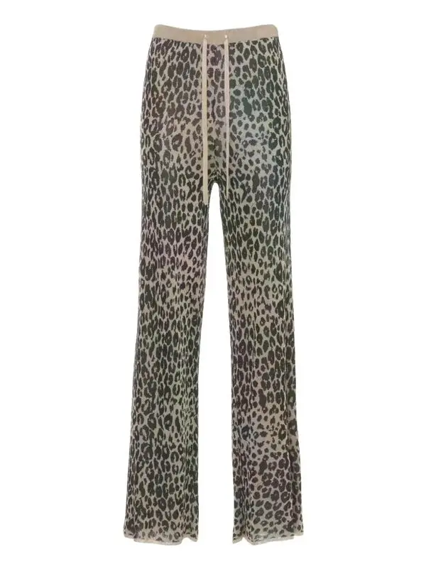 Marella Leopard-print Wide-leg Trousers - Neutrals