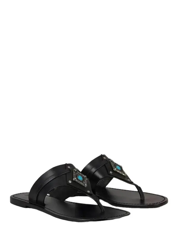 Ba&sh Tcor Flat Sandals - Black