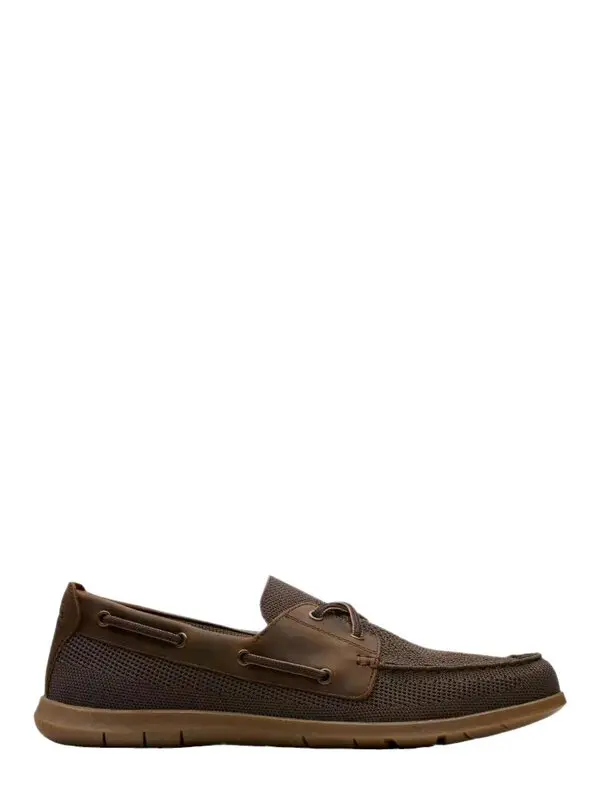Clarks Flexway Tie Boat Shoes - Brown