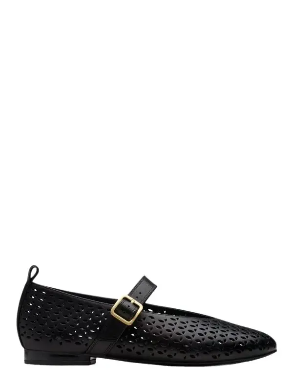 Clarks Fawna Jane Laser-cut Ballet Flats - Black
