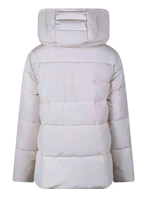 Pinko Hooded Quilted Jacket - Neutrals